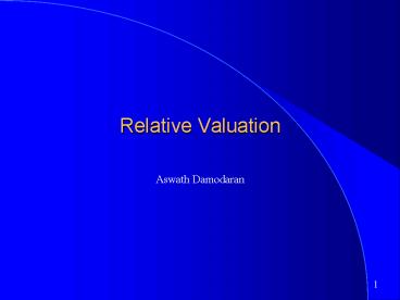 Relative Valuation presentation | free to download