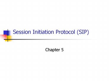 PPT – Session Initiation Protocol SIP PowerPoint presentation | free to ...
