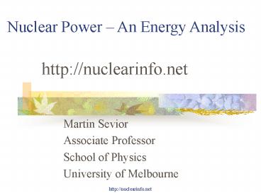 Nuclear Power presentation | free to download