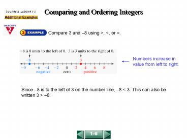 Comparing and Ordering Integers presentation | free to view