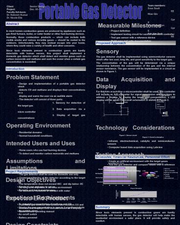 Portable Gas Detector presentation | free to view