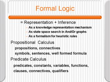 Formal Logic presentation | free to view