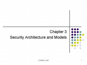 Security Architecture and Models presentation | free to download
