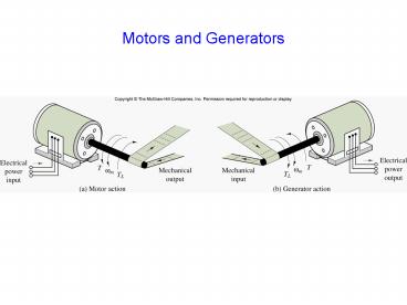 PPT – Motors and Generators PowerPoint presentation | free to download ...