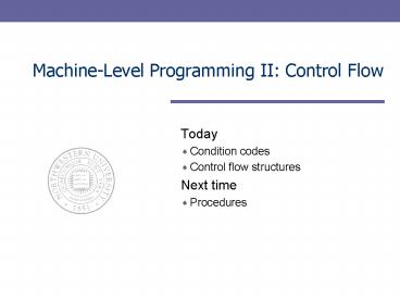 MachineLevel Programming II: Control Flow presentation | free to download