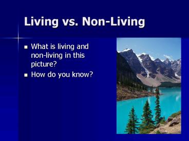 Living vs' NonLiving presentation | free to view