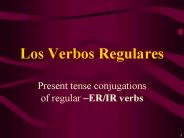 PPT – Present tense conjugations of regular er verbs PowerPoint ...
