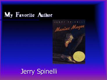 My Favorite Author presentation | free to view