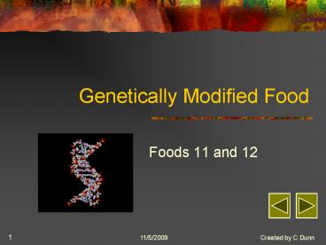 Genetically Modified Food presentation | free to view
