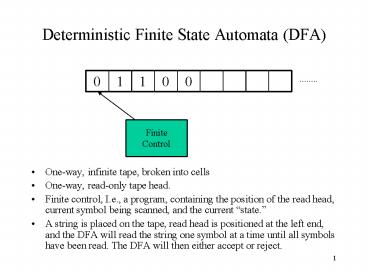 PPT – Deterministic Finite State Automata DFA PowerPoint presentation | free to view - id ...