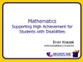 PPT – ResearchBased Math Interventions for Students with Disabilities ...