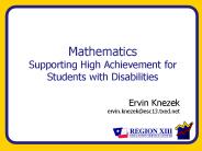 PPT – ResearchBased Math Interventions for Students with Disabilities ...