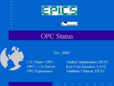 PPT – OPC Status PowerPoint presentation | free to download - id ...