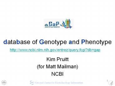database of Genotype and Phenotype presentation | free to download