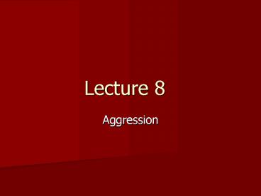 Aggression presentation | free to download