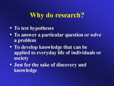 Why do research presentation | free to view