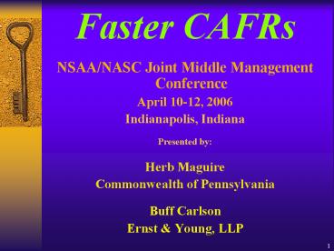 PPT – Faster CAFRs PowerPoint presentation | free to view - id: 1470d7 ...