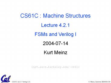 CS61C - Lecture 13 presentation | free to download