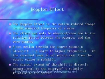 Doppler Effect presentation | free to download