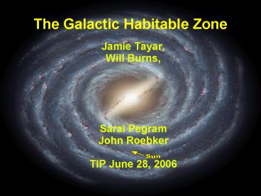 PPT – The Galactic Habitable Zone PowerPoint presentation | free to ...
