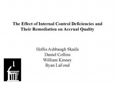 The Effect of Internal Control Deficiencies and Their Remediation on ...