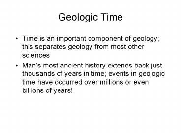 Geologic Time presentation | free to view