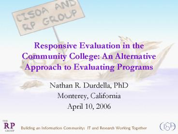 PPT – Responsive Evaluation in the Community College: An Alternative ...