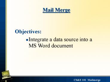 Mail Merge presentation | free to view