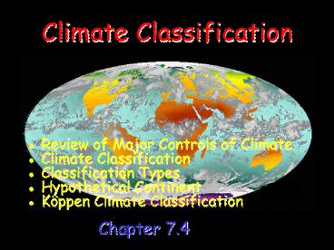 Climate Classification presentation | free to view