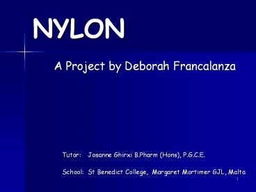 NYLON presentation | free to view