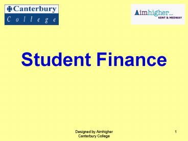 Student Finance presentation | free to view