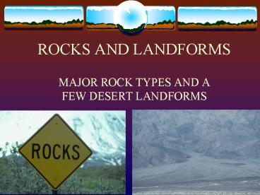 ROCKS AND LANDFORMS presentation | free to view