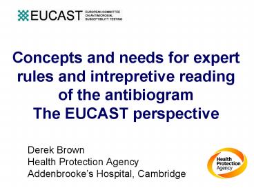 Concepts and needs for expert rules and intrepretive reading of the ...