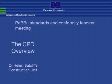 The CPD presentation | free to view