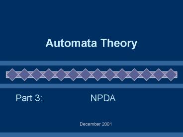 Automata Theory presentation | free to view