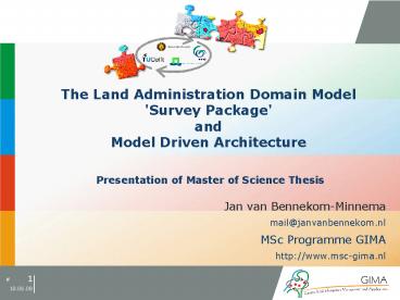 The Land Administration Domain Model 'Survey Package' and Model Driven ...