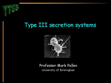 Type III secretion systems presentation | free to view