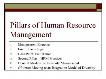 Pillars of Human Resource Management presentation | free to view