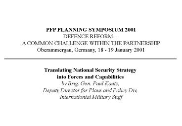 nato force planning process presentation | free to view