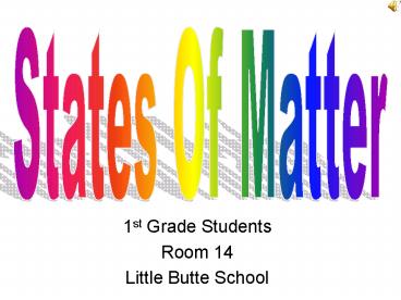 1st Grade Students presentation | free to view