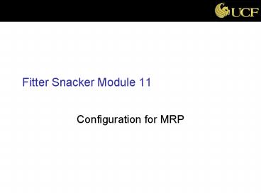 PPT – Fitter Snacker Module 11 PowerPoint presentation | free to view ...