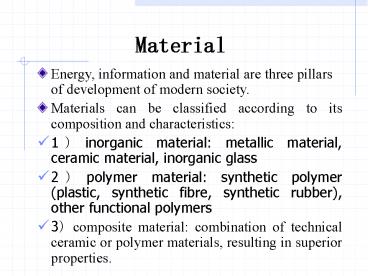 PPT – Material PowerPoint presentation | free to download - id: 14e5ae ...