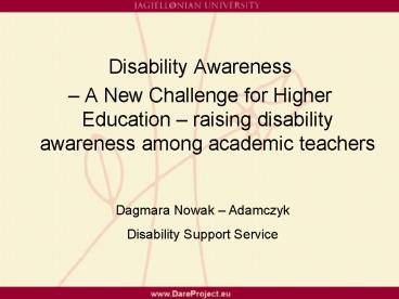 Disability Awareness presentation | free to view
