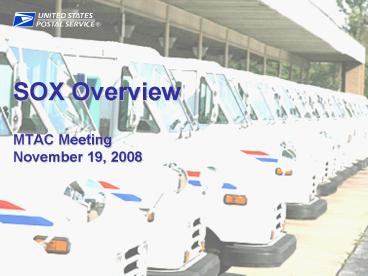 PPT – SOX Overview PowerPoint presentation | free to view - id: 14ce32 ...