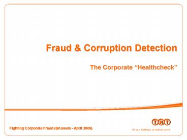 PPT – Fraud PowerPoint presentation | free to view - id: 14e54b-MTk3N