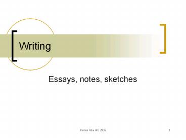 PPT – Writing PowerPoint presentation | free to view - id: 1abc5f-OWIwN