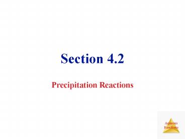 Precipitation Reactions presentation | free to view