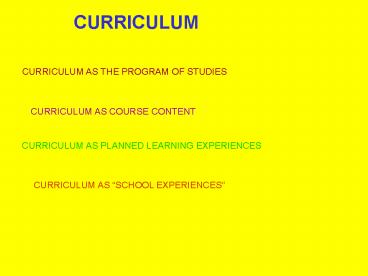 CURRICULUM presentation | free to view