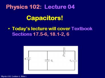 PPT – Capacitors PowerPoint presentation | free to view - id: 1ac10a-ZDc1Z