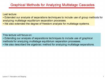 Graphical Methods for Analyzing Multistage Cascades presentation | free ...
